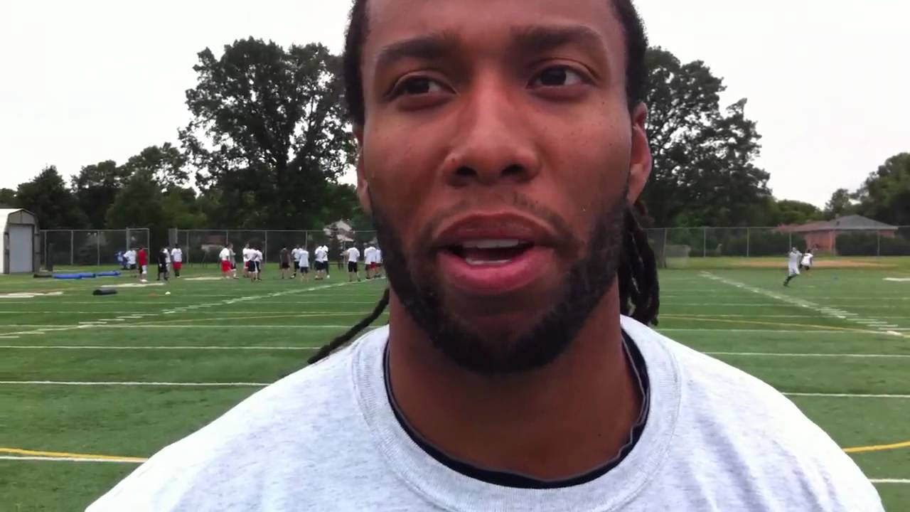 Larry visits Youth Football Camp - YouTube