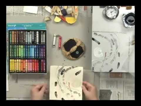Encaustic - Monotype Print - YouTube