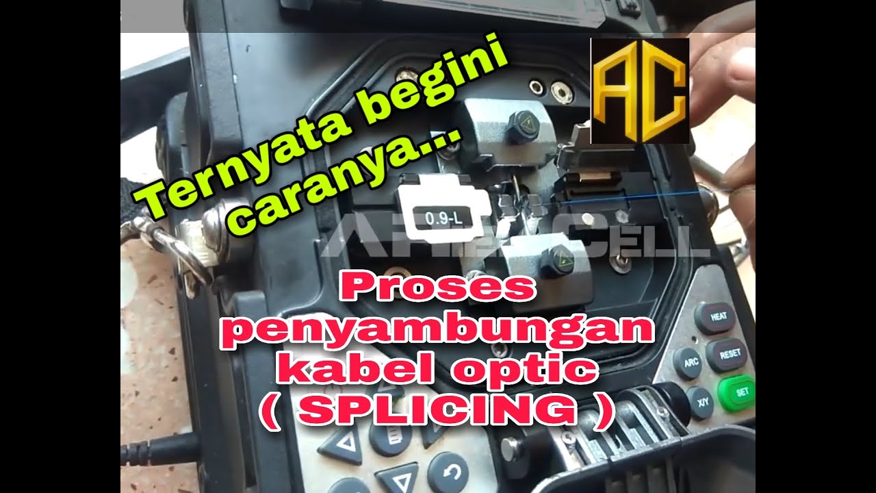 Proses Splicing Kabel Fiber Optic 1 core - YouTube