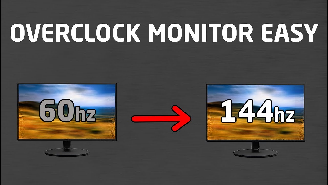 How To Overclock a 60hz monitor to 144hz - YouTube