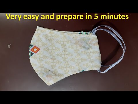 Very Easy New Style Pattern Mask Face Mask Sewing Tutorial How to Make ...