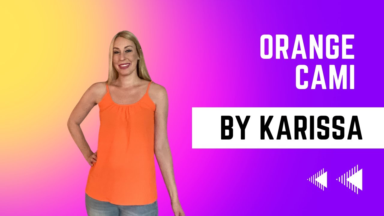 Orange cami top for summer and fall - YouTube