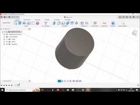 Tutoriel Fusion 360 : Vidéo2, Créer un cylindre et enlever de la ...