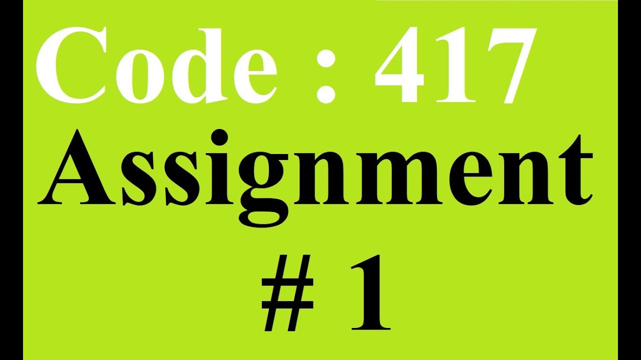 AIOU Solved Assignment No 1 Code 417 Spring 2021 | Baloch Academy - YouTube