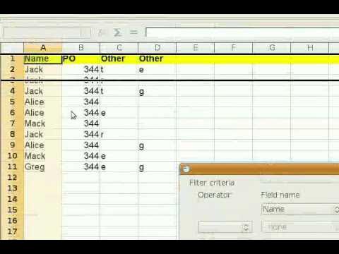 OpenOffice Calc - Tutorial - Removing Duplicate Data (Deduping) by Phillip J Rhoades - YouTube