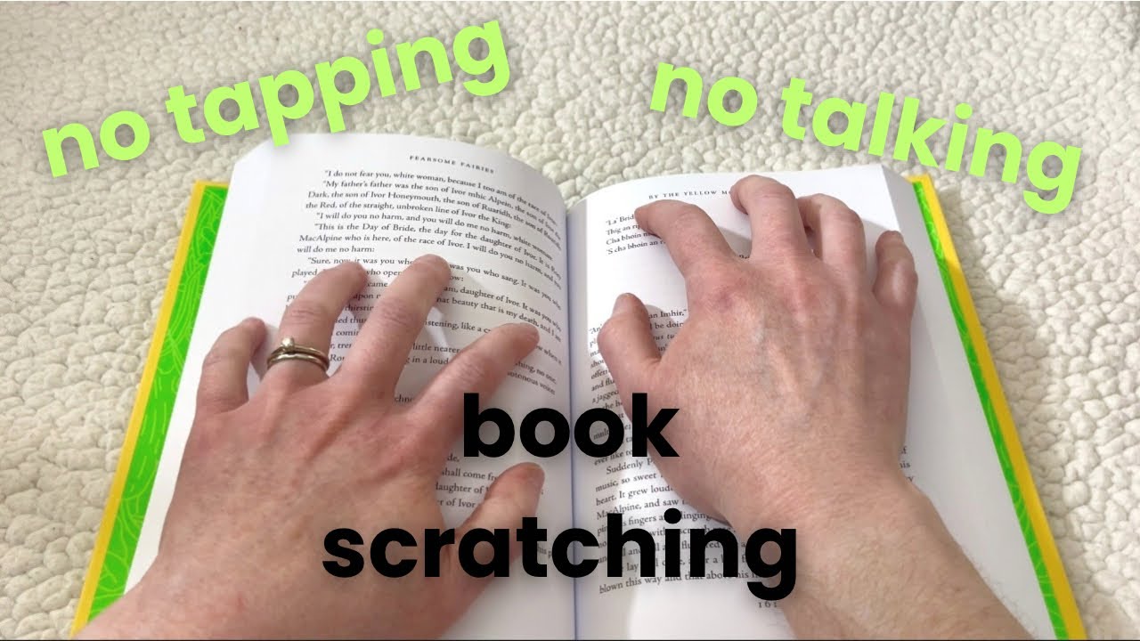 ASMR Book Scratching and Rubbing (no tapping, no talking) - YouTube