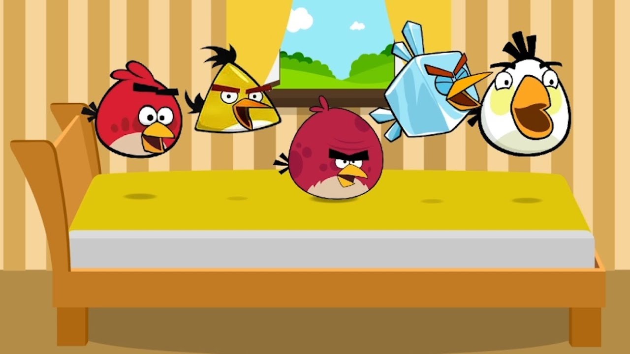 Bear Kids AA Angry Birds Five Little Monkeys Jumping on the Bed Nursery ...