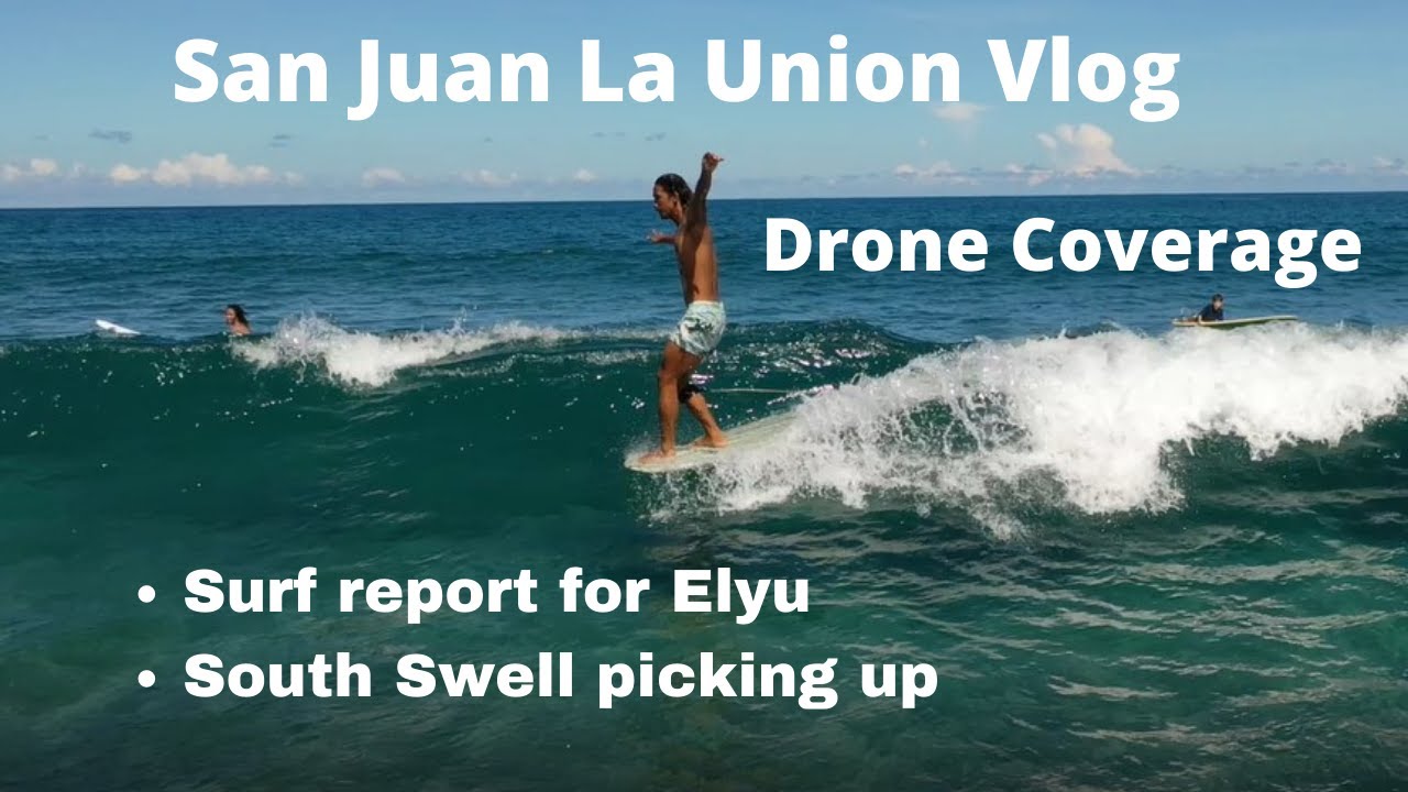 Elyu Surf Report and Drone footage of Longboarders surfing the waves - YouTube