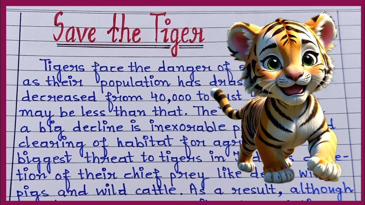 Save the Tiger essay in english | Article on save tiger in english ...