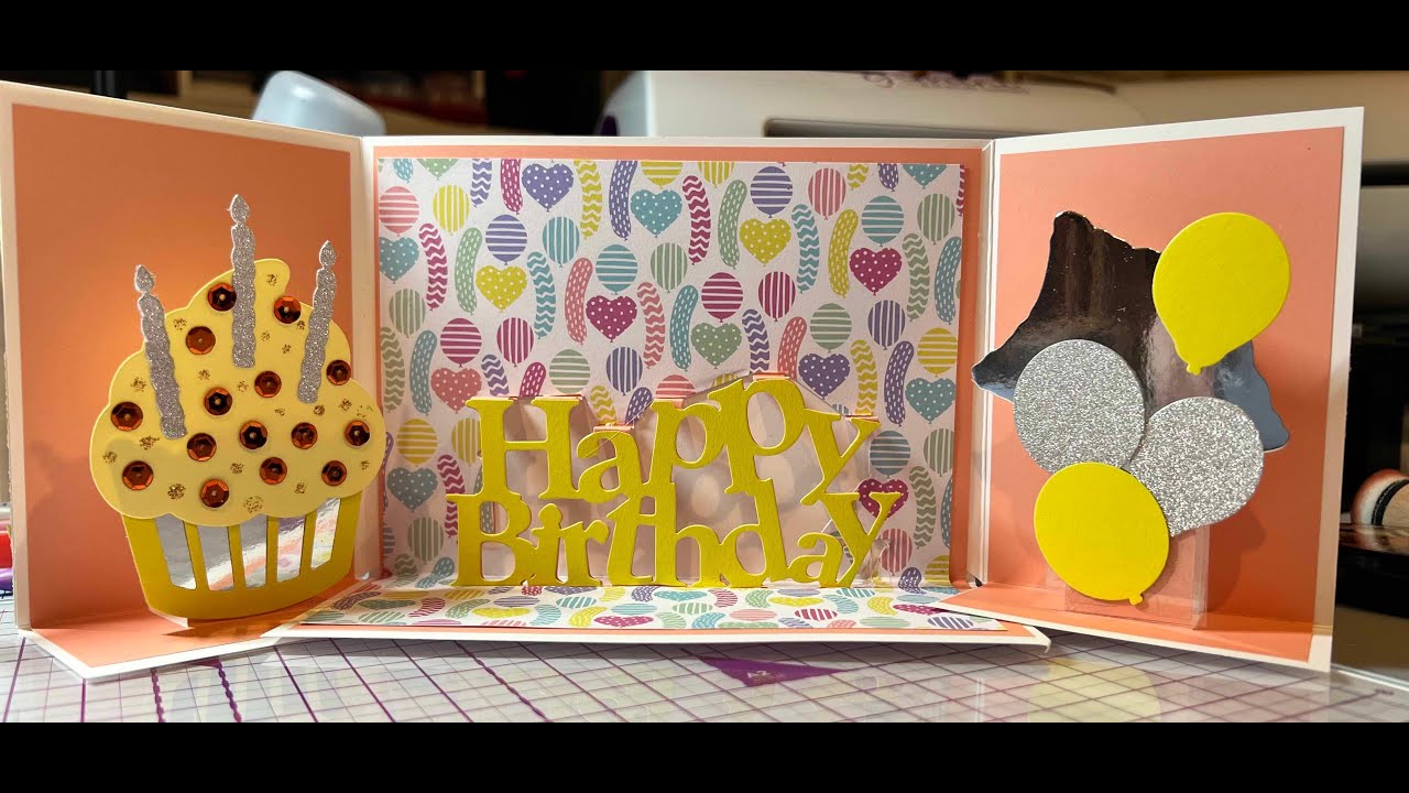 Gatefold, multi Pop Out Birthday card - YouTube