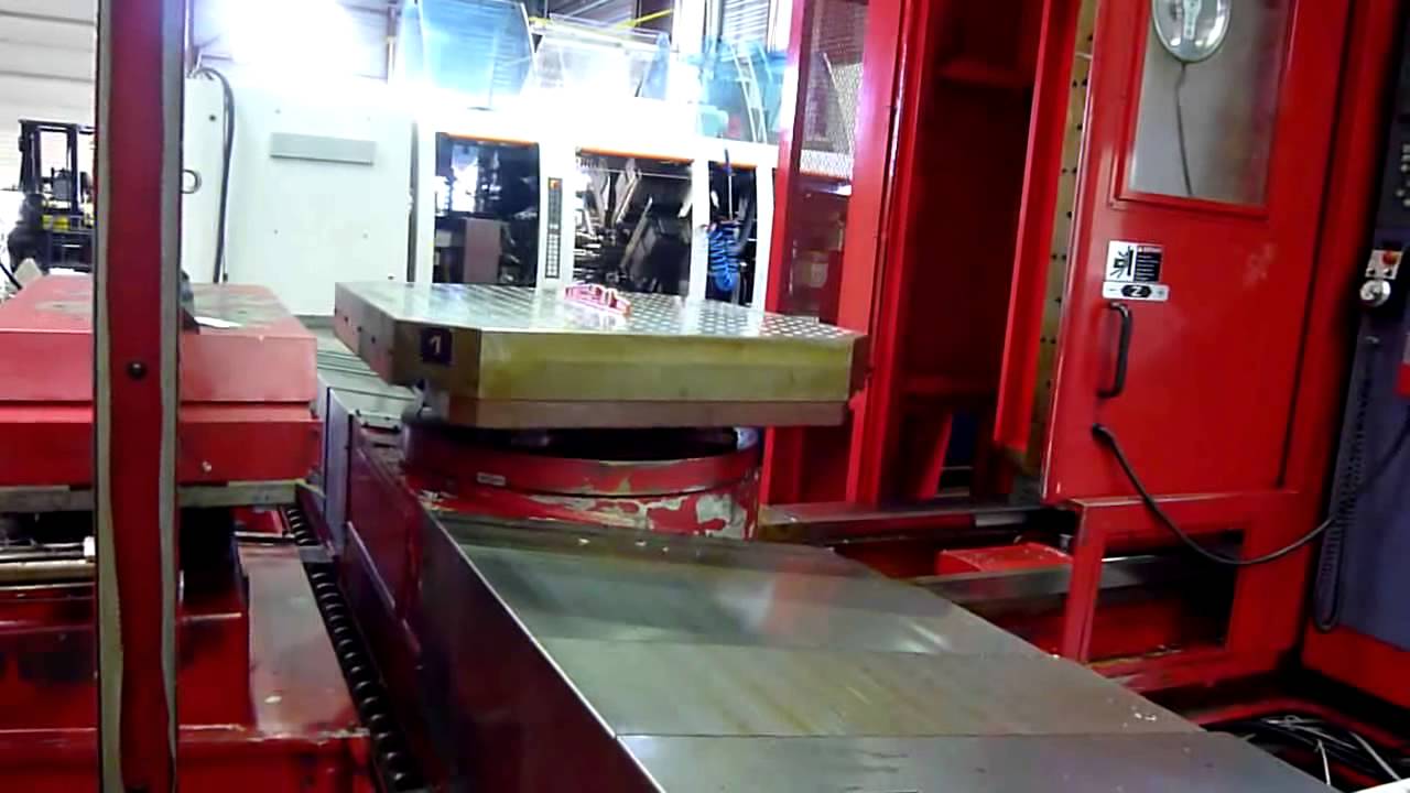 Horizontal machining center OKK MCH 1000 II - YouTube