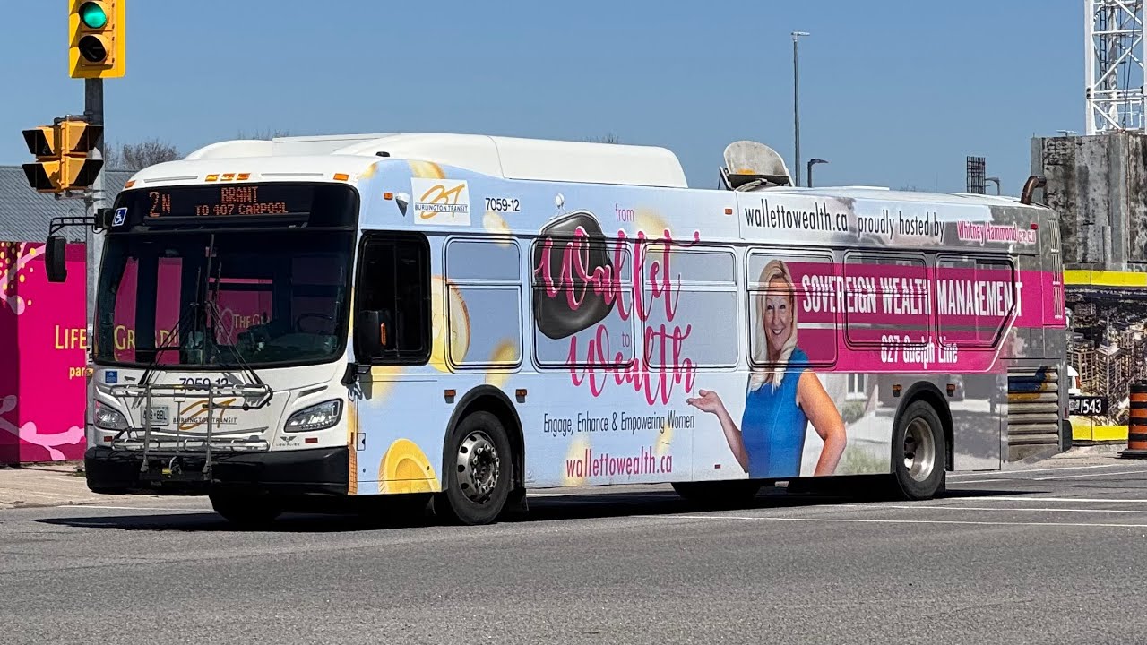 [4K] Burlington Transit - Route 2N: Brant (New Flyer XD40 7059-12 ...