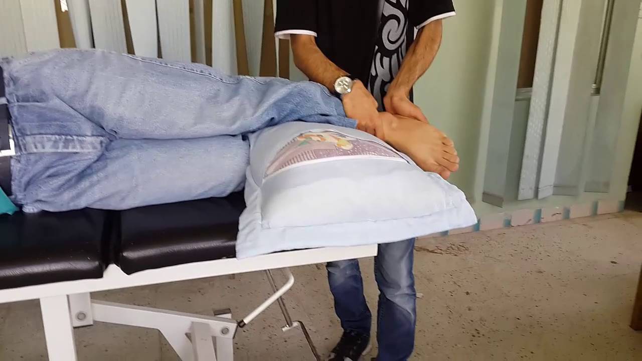 mobilization of ankle medial glide to increase eversion - YouTube