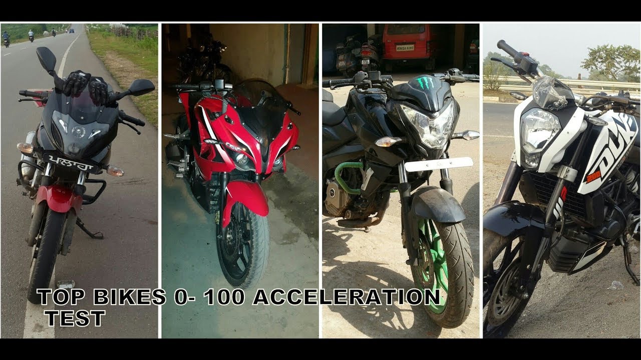 TOP 4 BIKES ACCELERATION TEST( 0-100) - YouTube