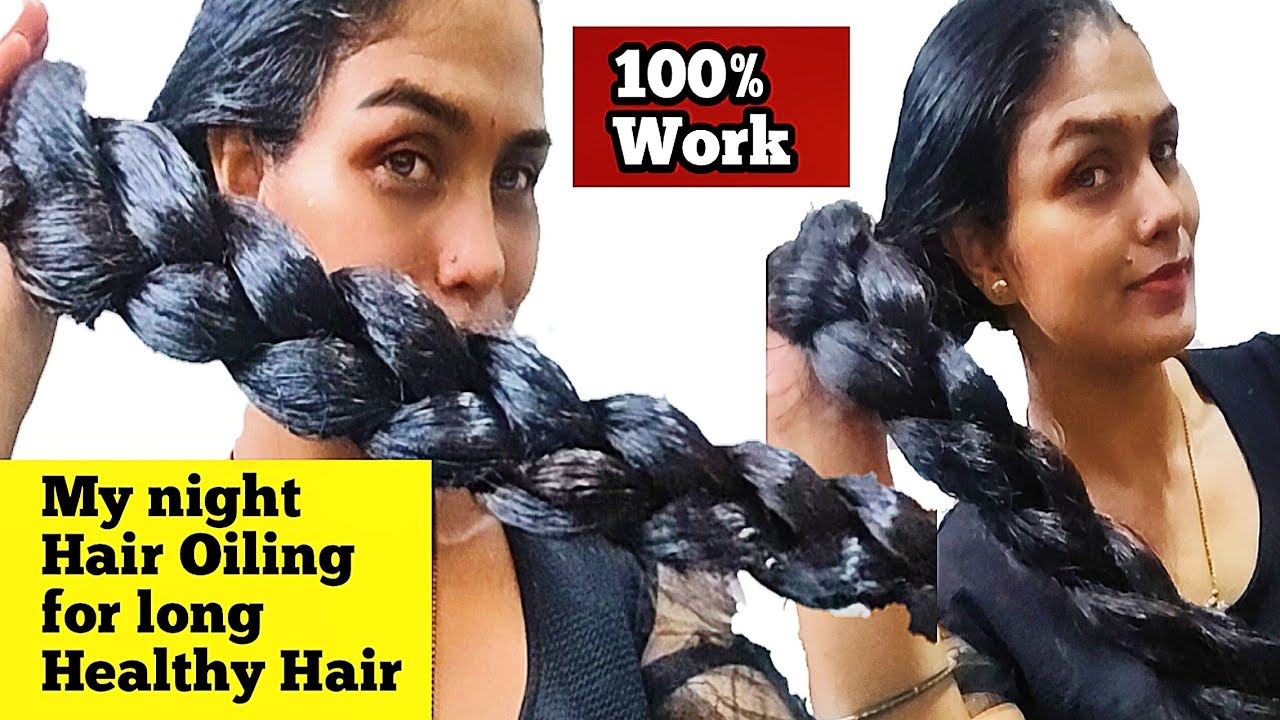My Night Hair Oiling For long healthy Silky Hair / Night Hair care ...