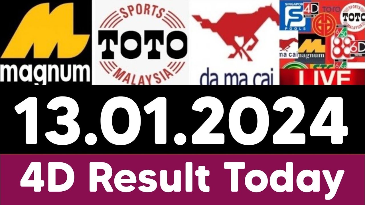13-1-2023 4D Result Today Malaysian/Magnum/Lotto/9 Lotto/Damacai/Grand ...