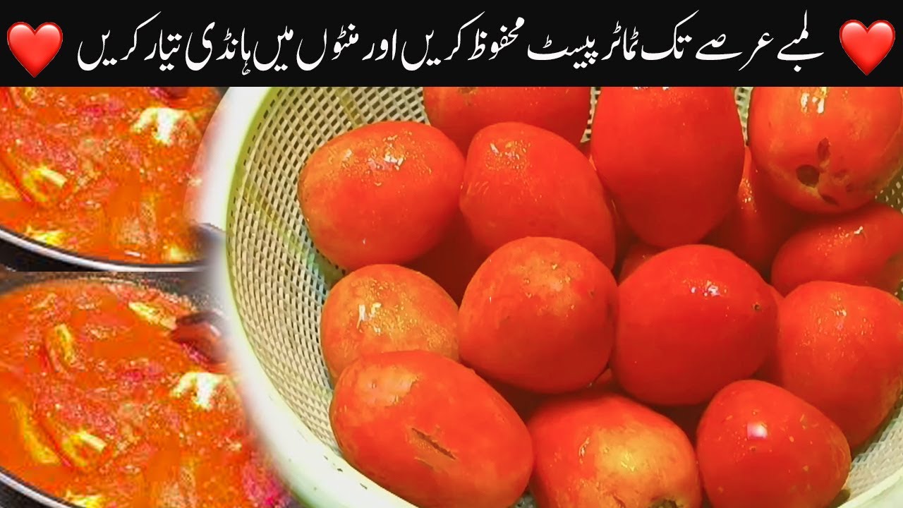 Tomato Paste Recipe | Tomato puree | Tomato Paste Recipe By Rani - Al ...