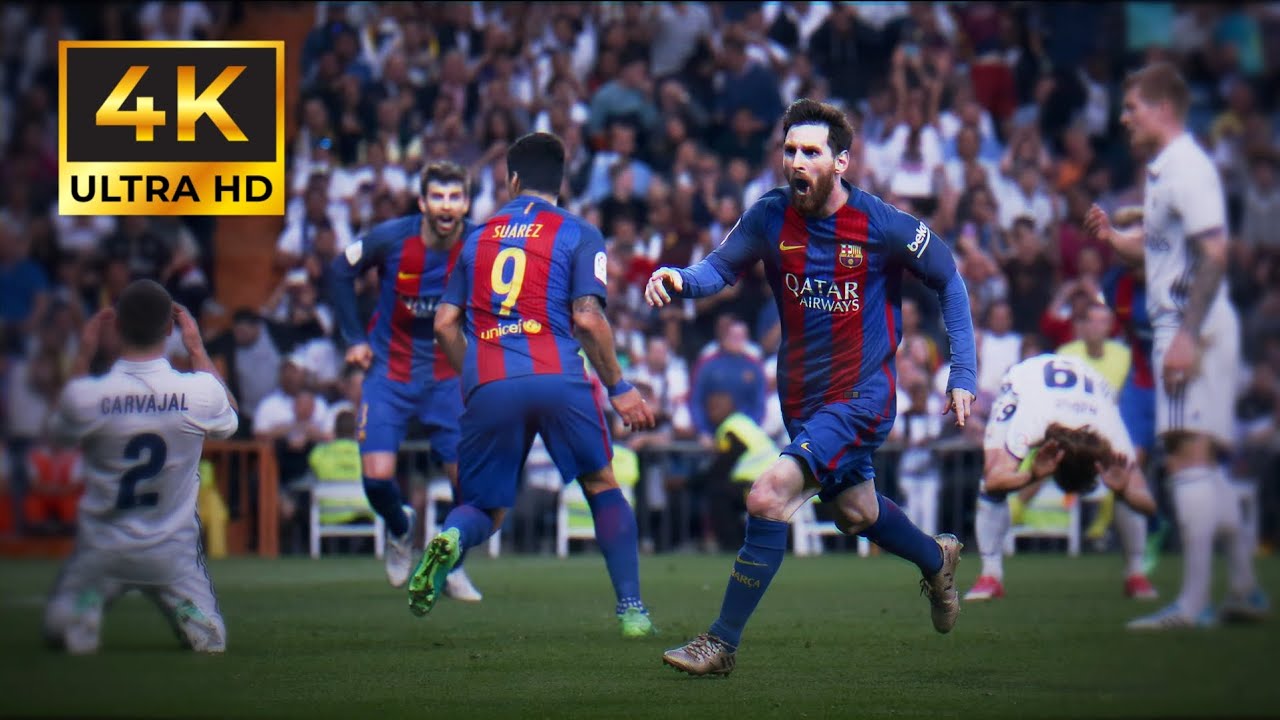 Messi VS Real madrid 2017 | 3-2 | 4K | - YouTube