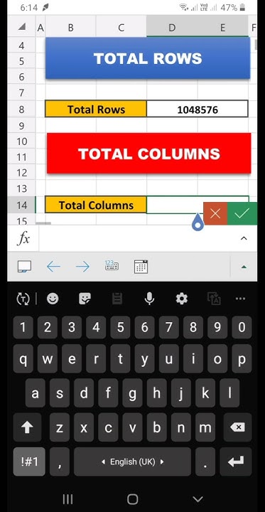 TOTAL ROWS, COLUMNS & CELLS IN EXCEL | #shorts #youtubesshorts #excel #exceltipsandtricks # ...