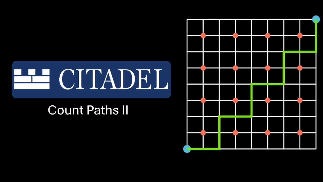 Citadel Quant Interview Problem | Count Paths II - YouTube