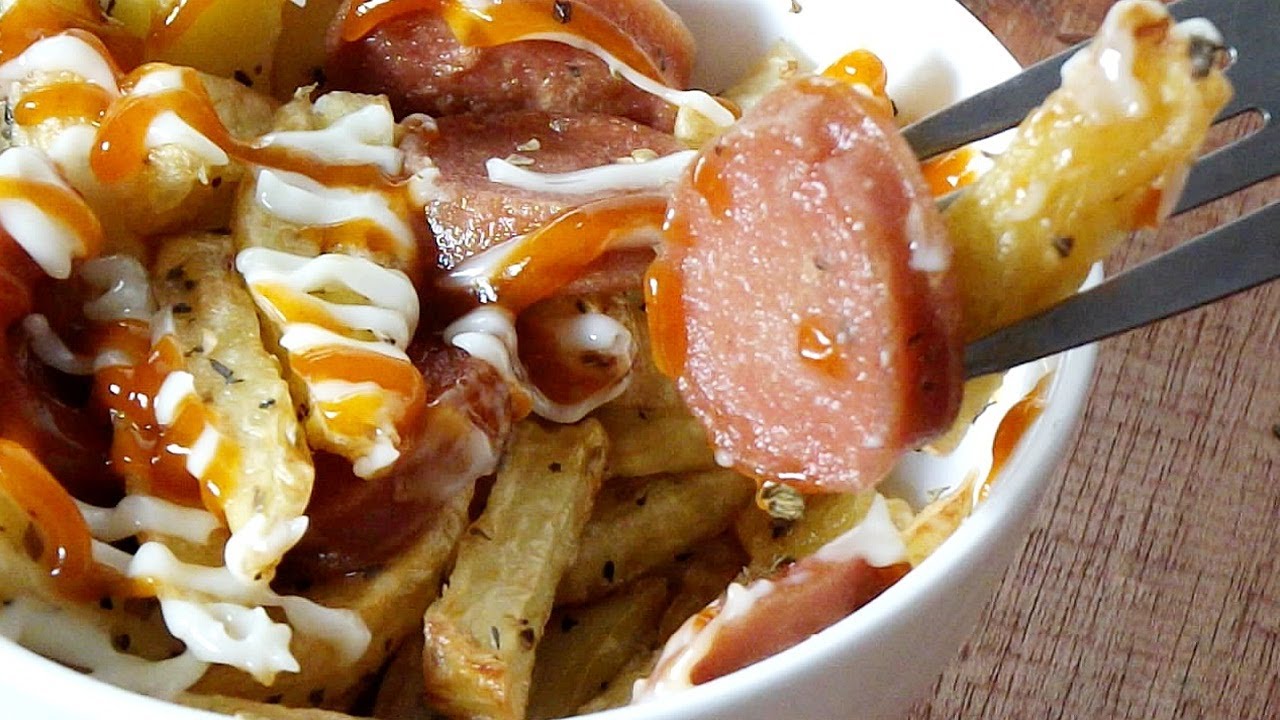 FRENCH FRIES WITH SAUSAGES - YouTube