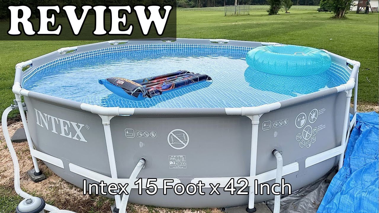Intex 15 Foot X 42 Inch Prism Frame Above Ground Pool SETUP REVIEW