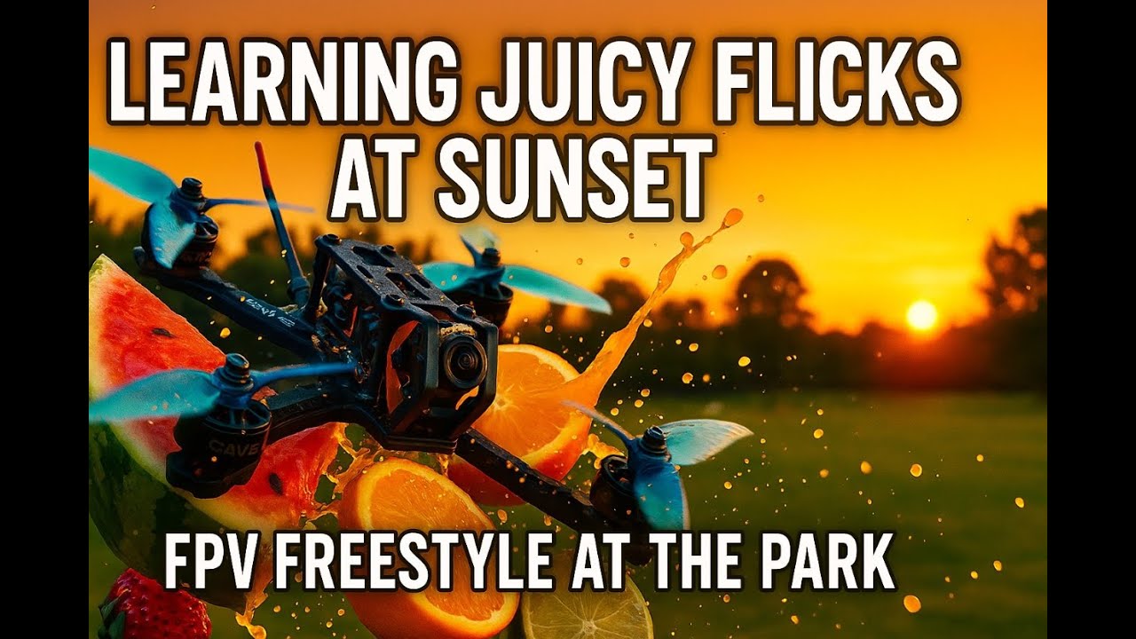 Learning Juicy Flicks at Sunset 🌇 | FPV Freestyle at the Park - YouTube