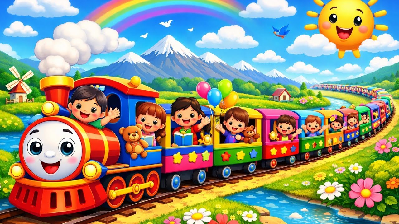 🎉 Kids Colorful Train Journey 🚂 | Fun Toy Train Ride for Children ...