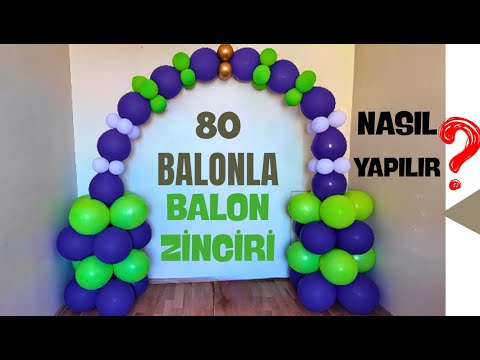 Balon zinciri nasıl yapılır ? En Kolay balon zinciri