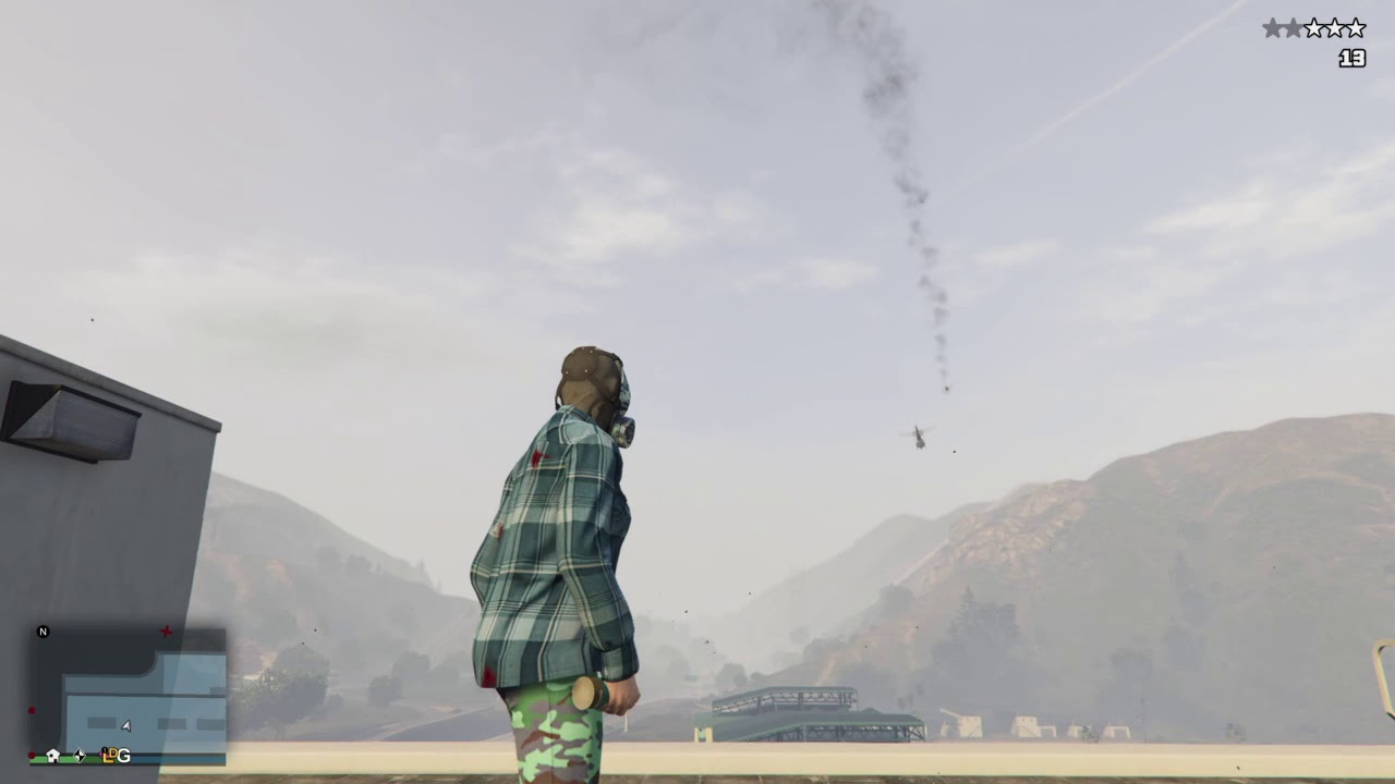 Grand Theft Auto V 4 star wanted lvl - YouTube