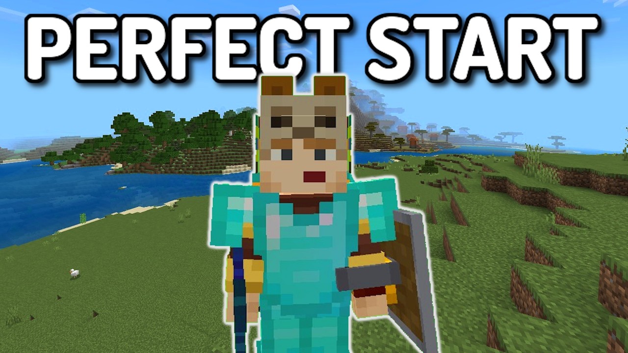 The PERFECT START in Minecraft Bedrock HARDCORE - YouTube