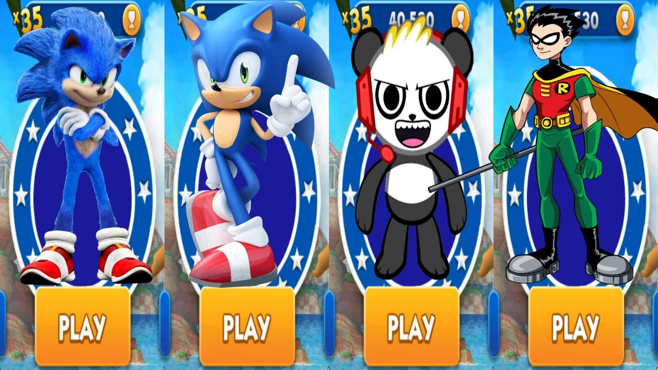 Subway Surfers Sonic Boom vs Movie Sonic Dash vs Robin Teen Titans Go ...