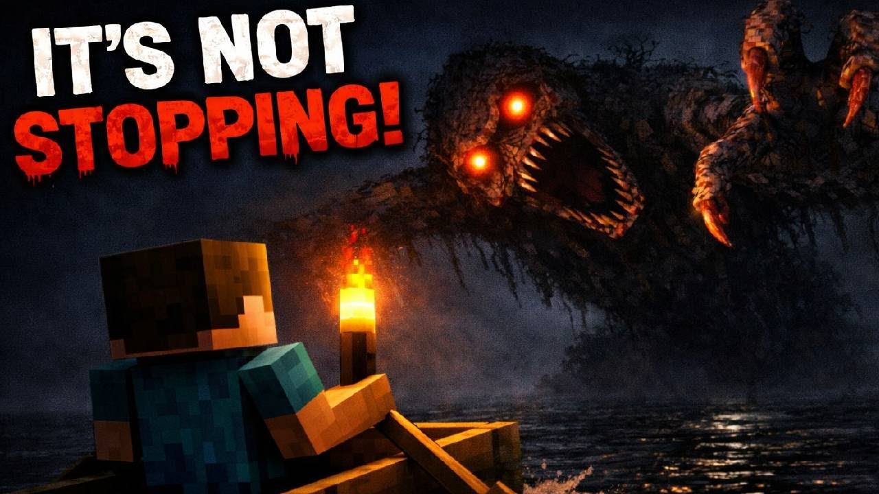 Minecraft Horror Mod Chases Me Across the Ocean! (INSANE Monster ...