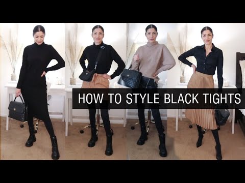 9 TIGHTS OUTFIT IDEAS How to style tights in the cold | The Allure Edition