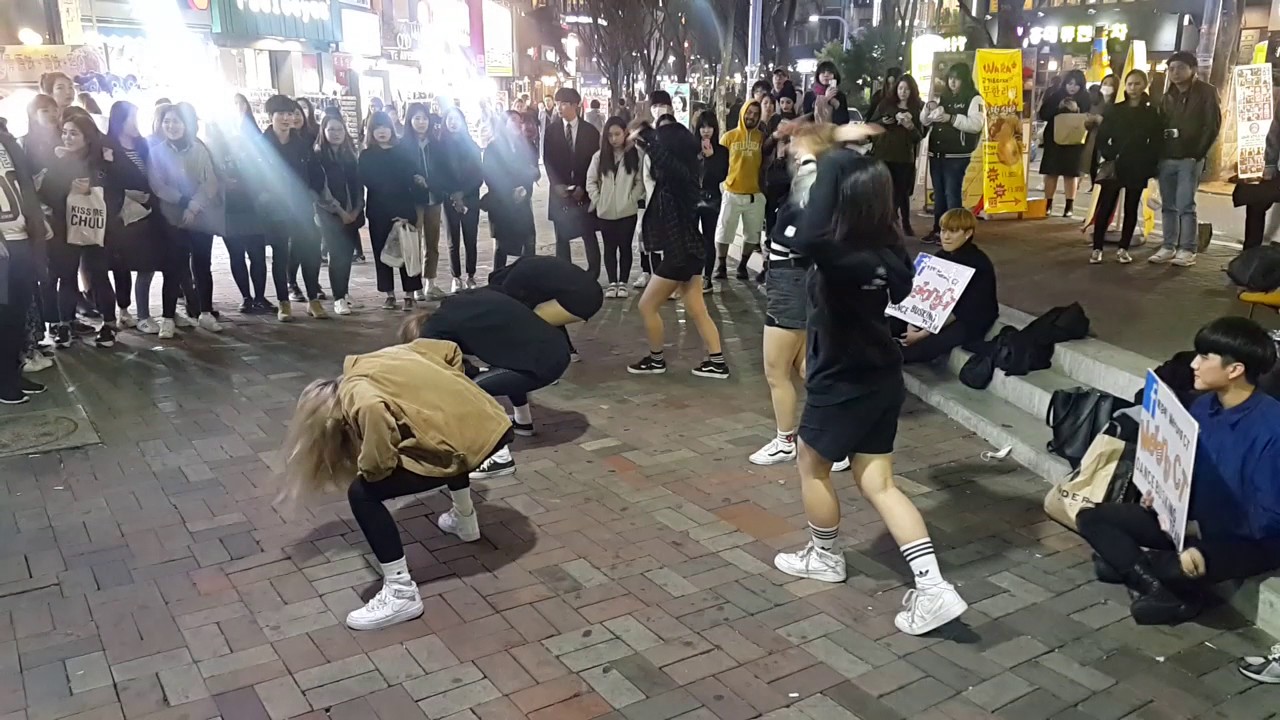 팝송커버 여자군무 [댄스팀 Merong CT] 홍대 댄스 버스킹 20170320월 [Korean Hongdae Kpop ...