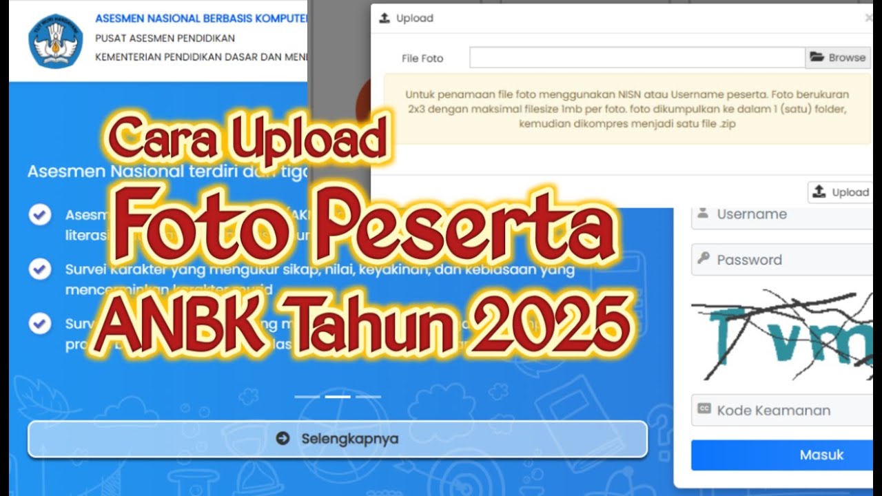 Cara Upload Foto Peserta ANBK 2025 - YouTube