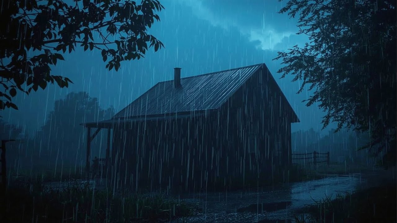 Cozy Cabin in Heavy Rainstorm – Fall Asleep Fast with Realistic Rain ...