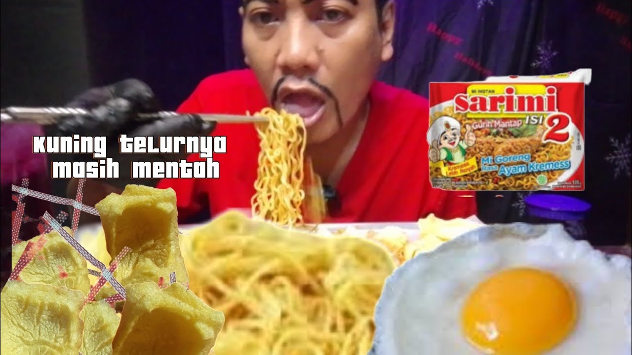 MUKBANG SARIMI ISI 2 AYAM KREMES TELUR CEPLOK ||MAKNYUSS||08||ASMR ...