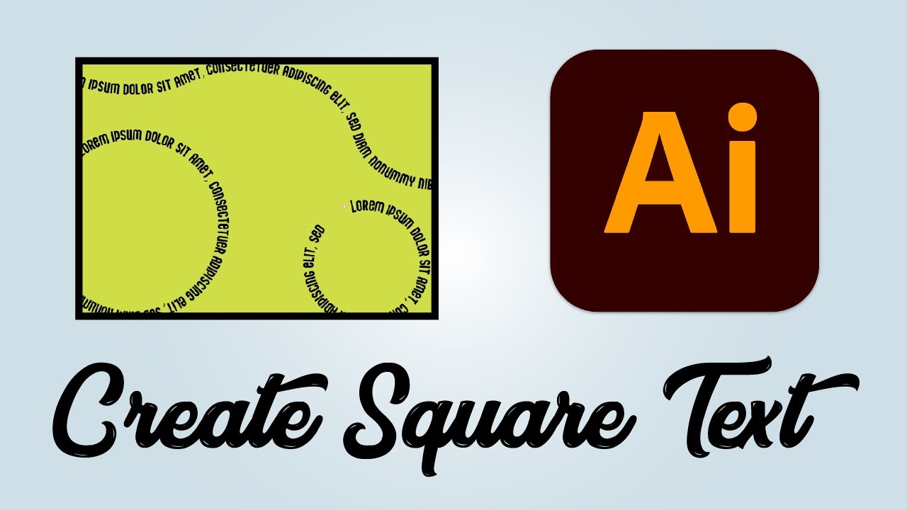 How to Create Square Text in Adobe Illustrator - YouTube