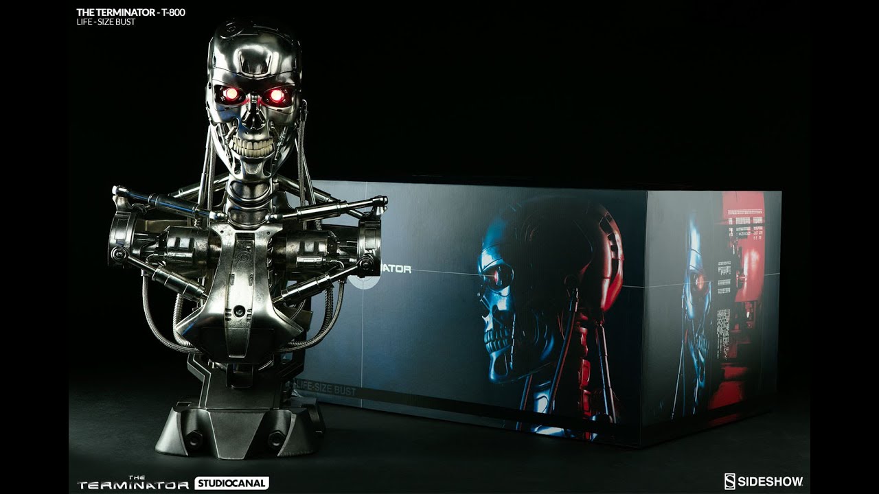 TERMINATOR T800 : sideshow bust 1/1 - YouTube
