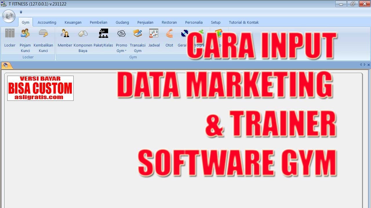 CARA INPUT DATA MARKETING & TRAINER SOFTWARE GYM - YouTube