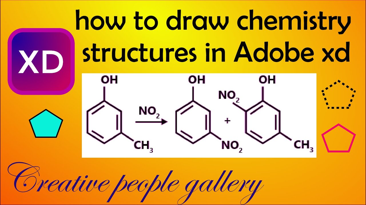 How to draw chemistry structures in Adobe XD - YouTube