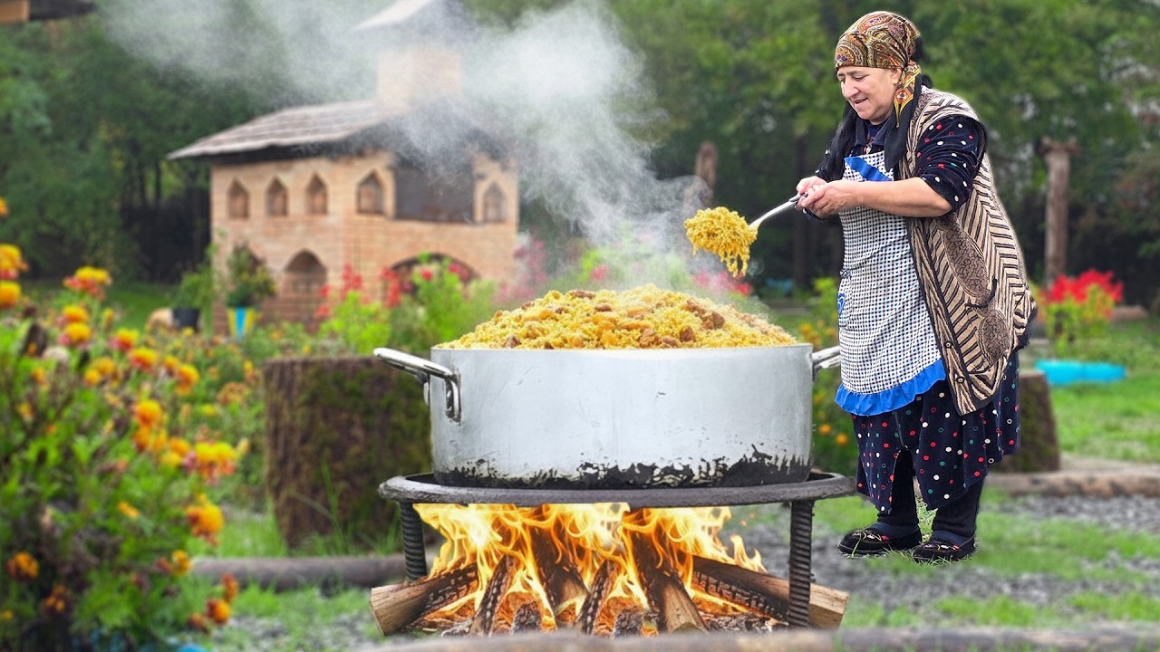 The Ultimate Village Food Feast / Cooking for the Whole Family Outdoors ...