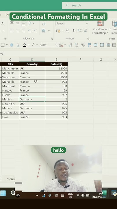 Conditional formatting in excel #data #finance #exceltips #spreadsheet #microsoftexcel #shorts ...