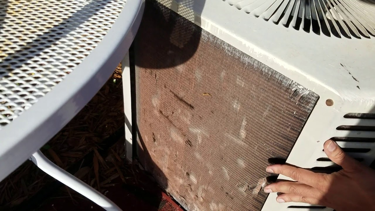 corroded fins on AC, - YouTube