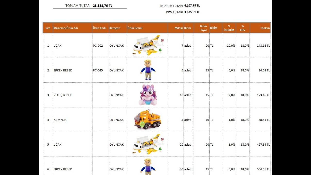 Excel Resimli Teklif Formu Youtube