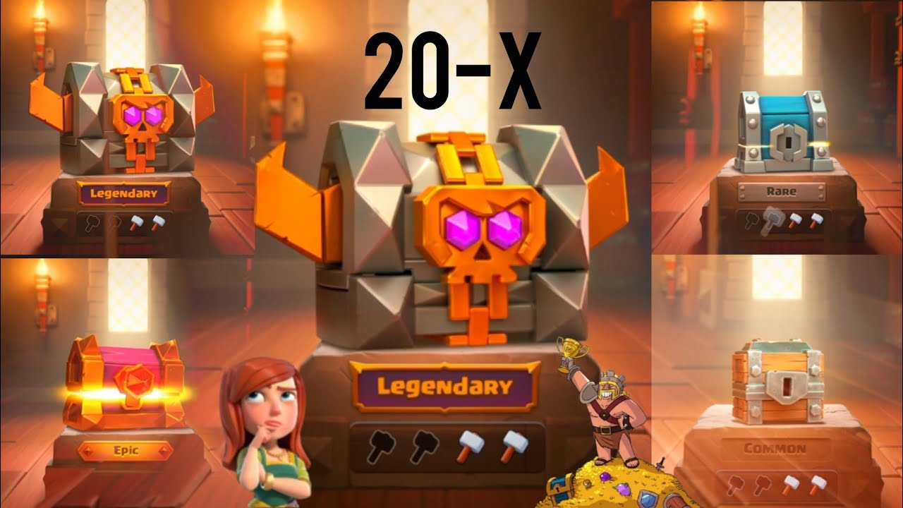 20 X chest opning in coc || legendary chest opning in clash of clans ...