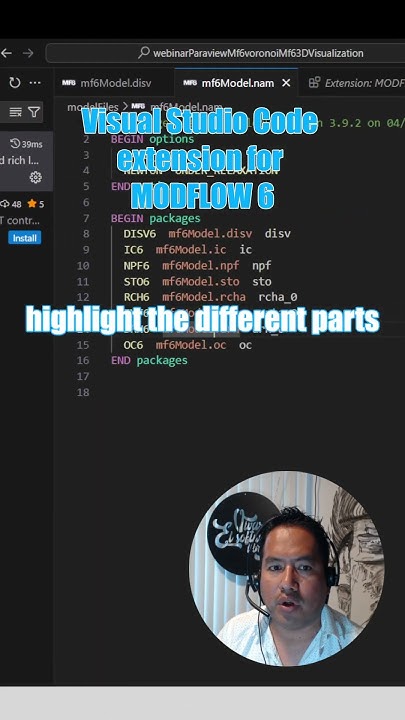 MODFLOW 6 Syntax plugin for Visual Studio Code - Tutorial - YouTube