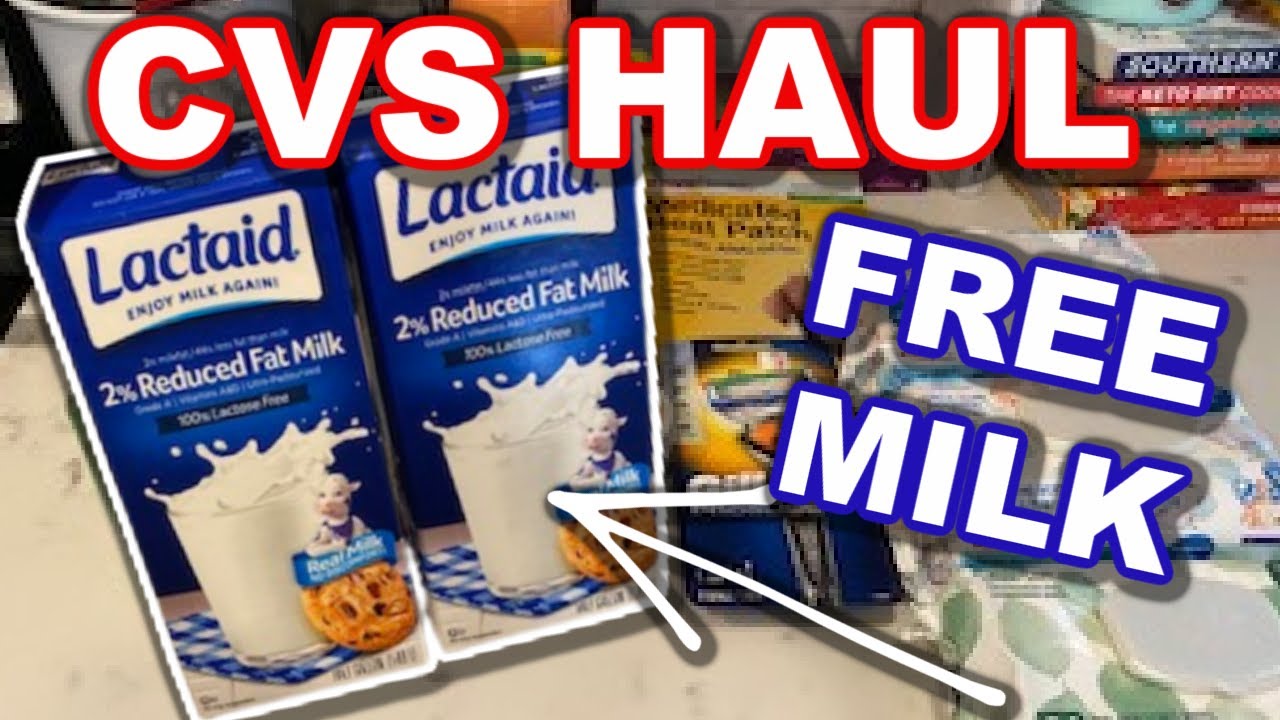 FREE Lactaid Milk at CVS!! | CVS Coupon Haul and 8/2-8/8/2020 - YouTube
