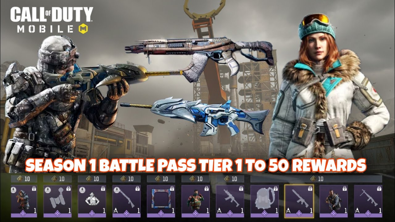 Season 1 Battle Pass Tier 1 to 50 Confirmed Rewards codm 2026 | New ...